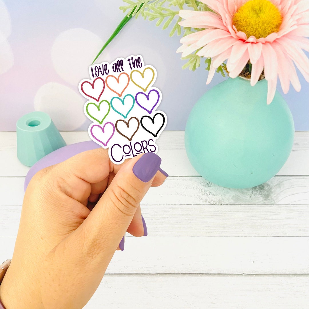 Equality Inclusivity Sticker, Rainbow Pride Vinyl, Bold Color Die Cut ...