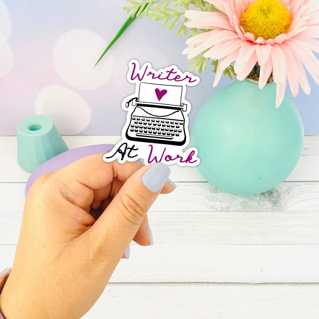 Writer at Work ~ Typewriter Die Cut, Writing Sticker, Authortube ...