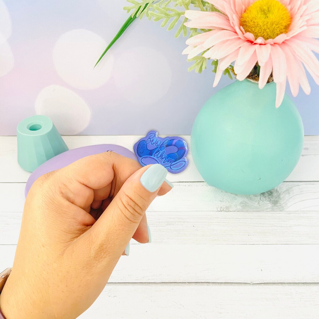 Bookworm ~ Handmade Pins, Pin Badges, Reading Pin Badge, Bookish Gifts ...