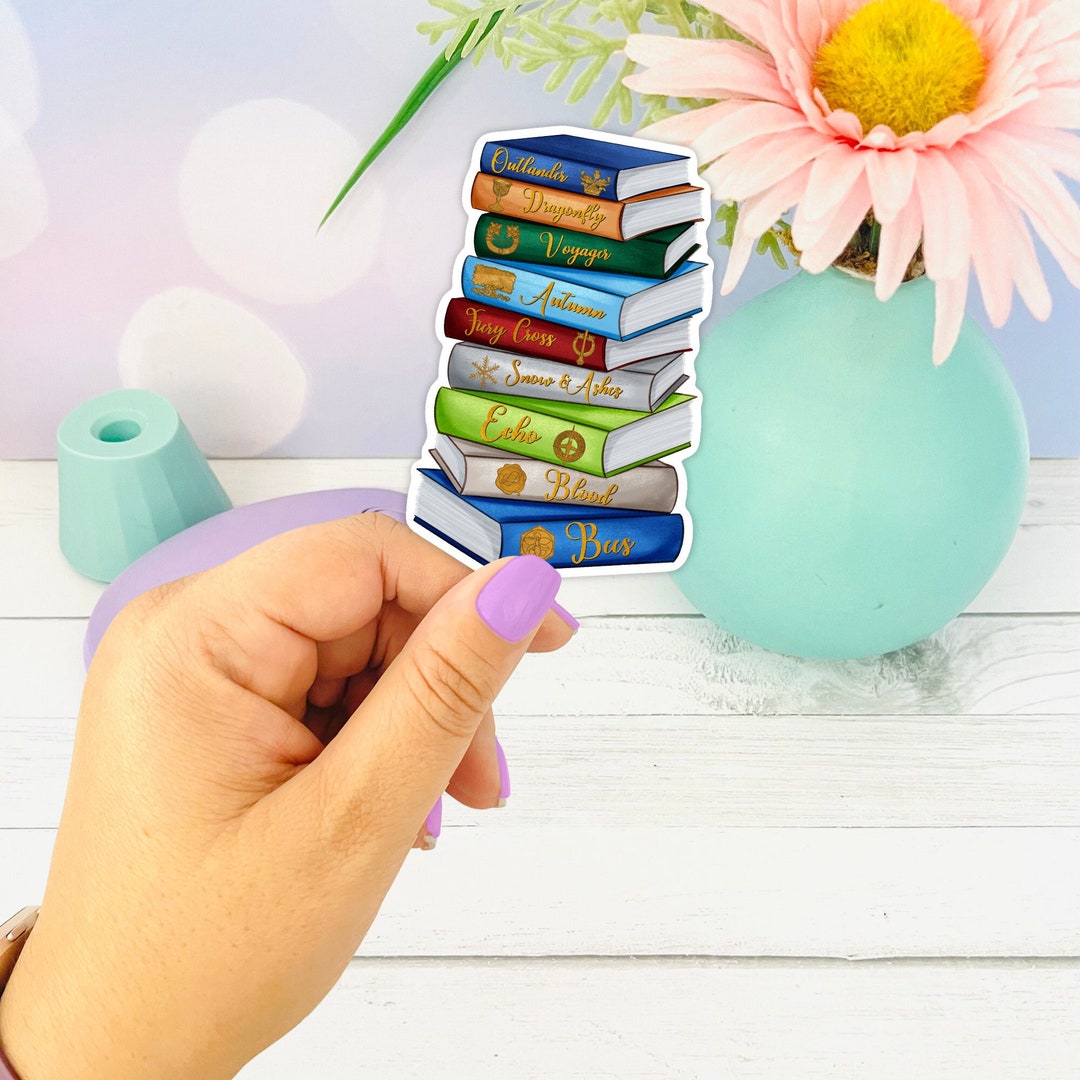Outlander Book Stack Sticker ~ Outlander Bookish Sticker, Bookish Gifts ...