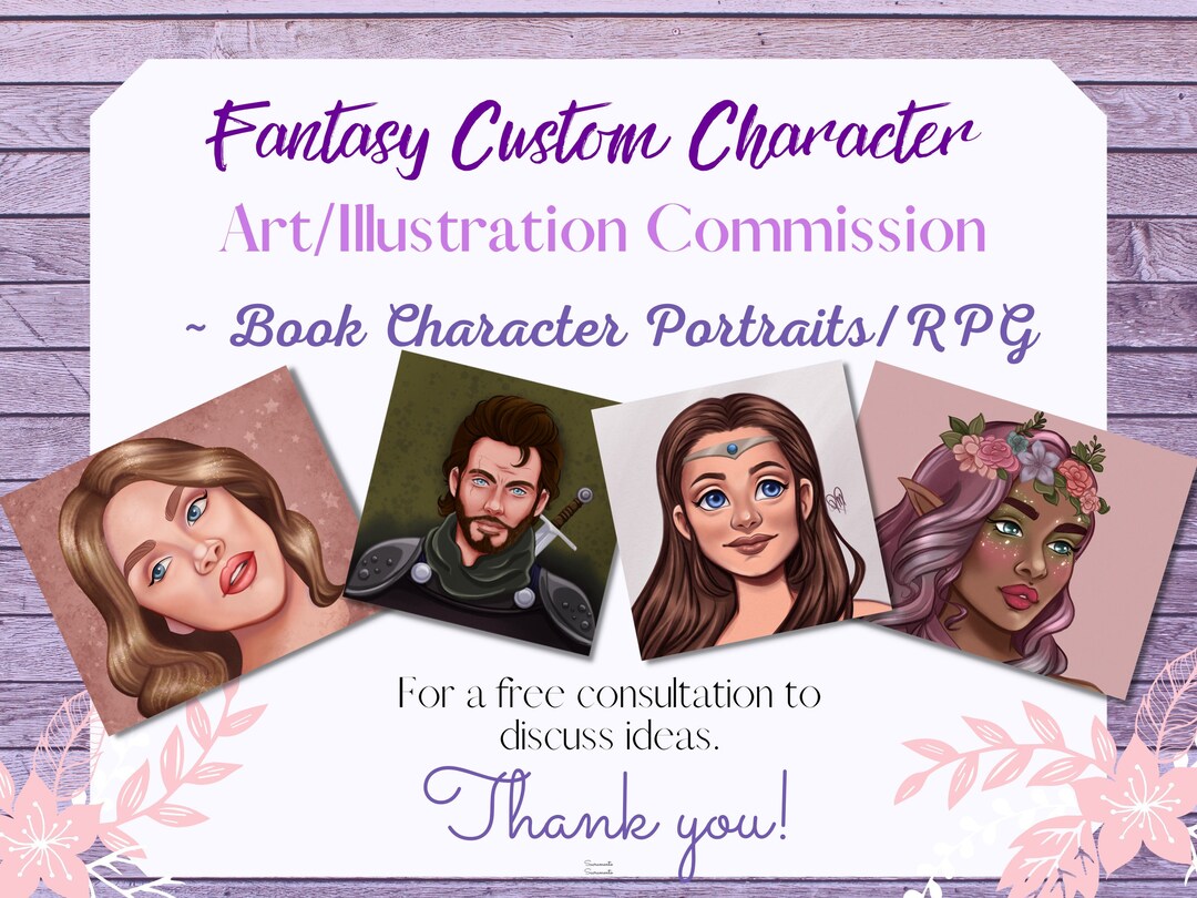 Character Portraits Full Body ~ Fantasy Custom Character Art ...