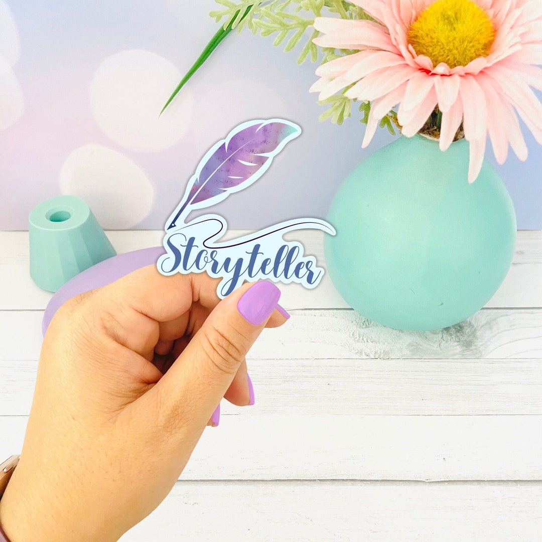 Storyteller, Writer Die Cut Sticker, Writer Lovers, Gifts for Writers ...