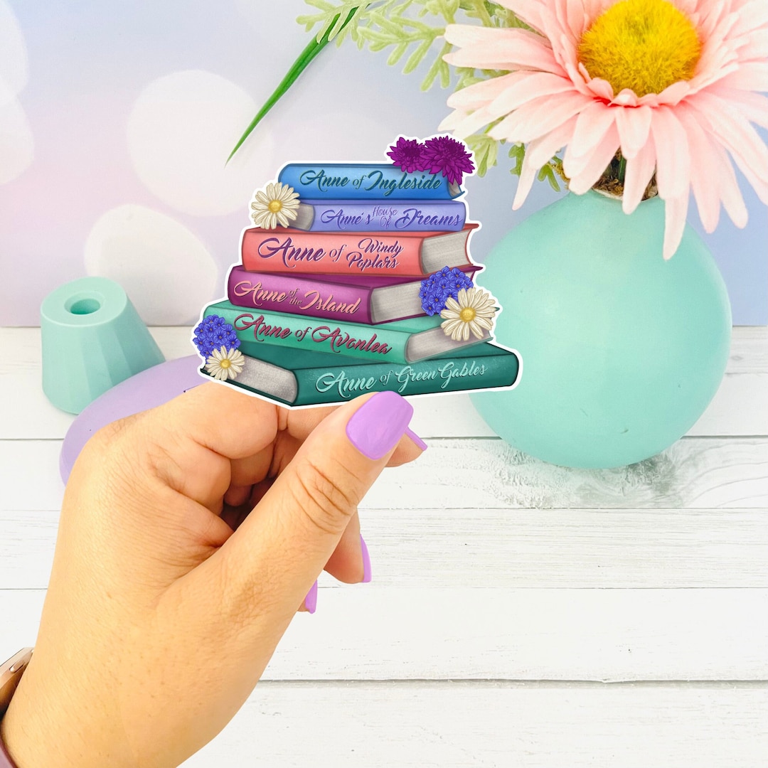 Anne of Green Gables Themed Book Stack Die Cut Sticker, Bookish Gifts ...