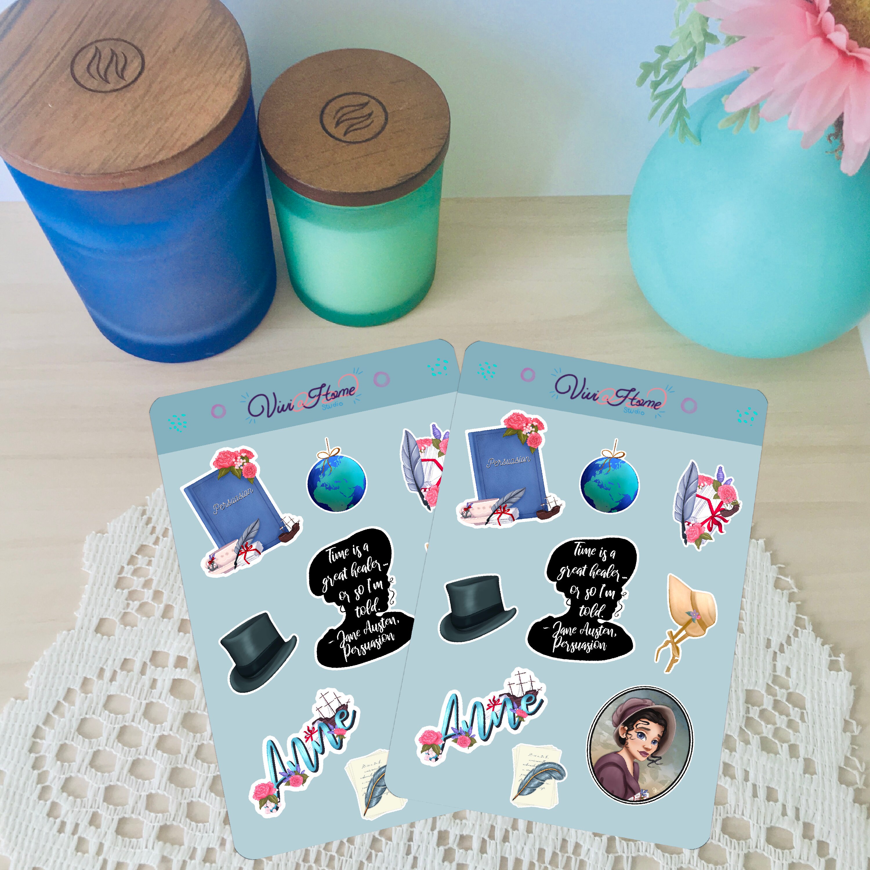 Jane Austen Themed Collection Sticker Sheet Variety 6 Novel | Etsy