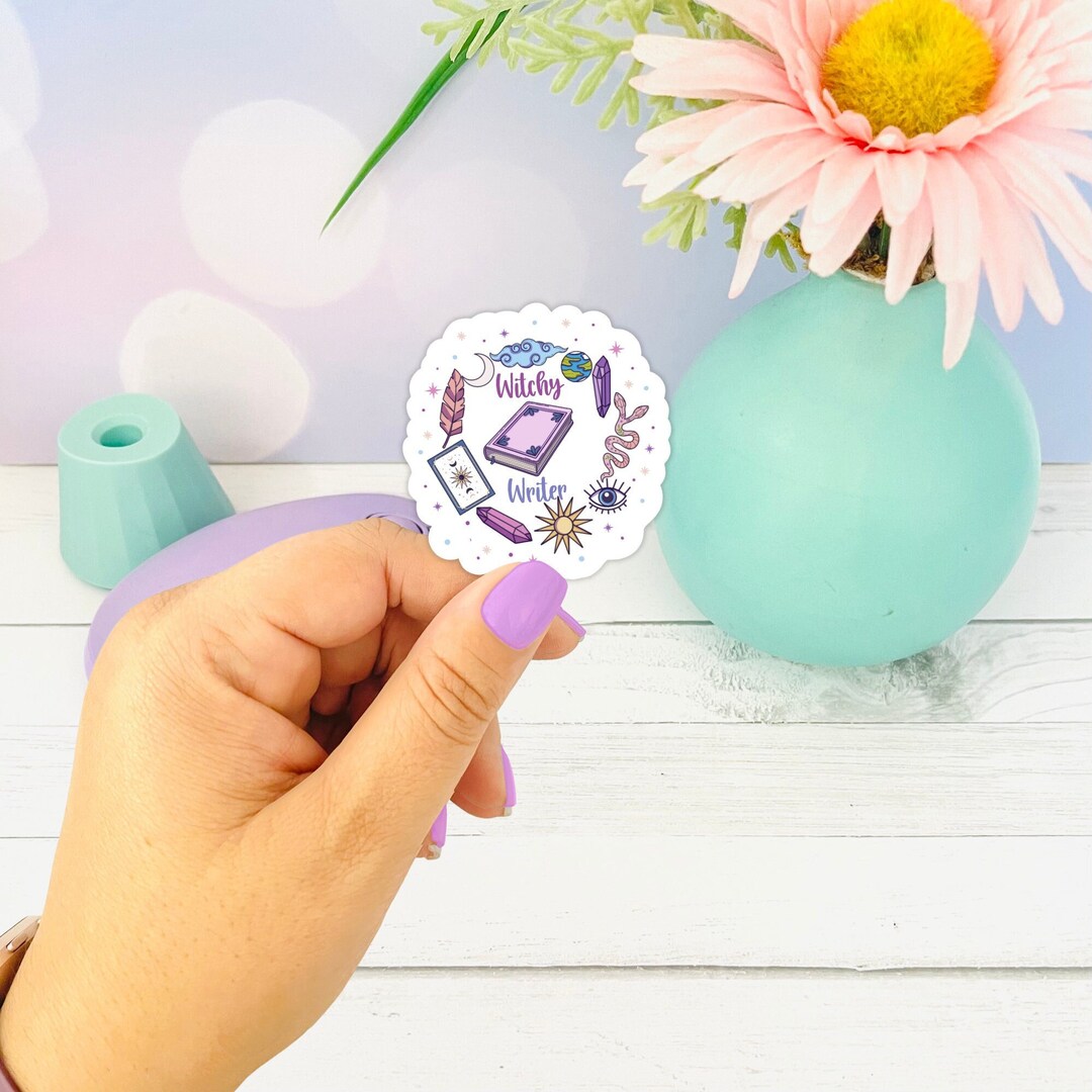 Witchy Writer Sticker | Vinyl Die Cut, Matte Bookish Decal, Magical ...