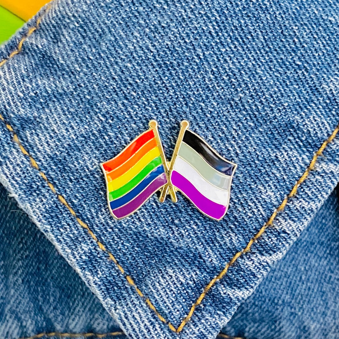 Ace Pride Pin, Asexual Pin, Ace Flag Pin, Ace Rainbow Pin, Asexual Flag ...
