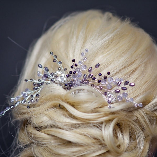 Purple Hair Comb - Etsy