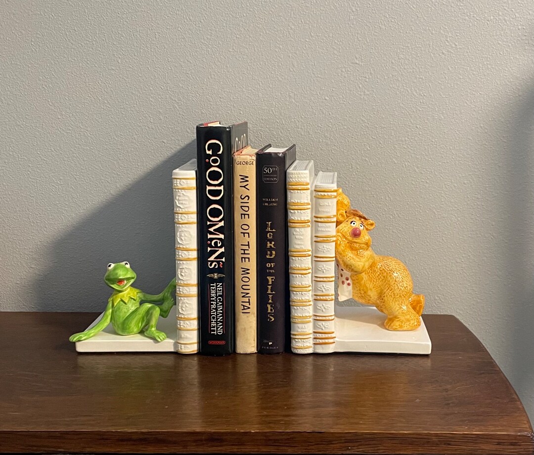 1970s Ceramic Muppets Kermit the Frog and Fozzie Bear Bookends Vintage ...