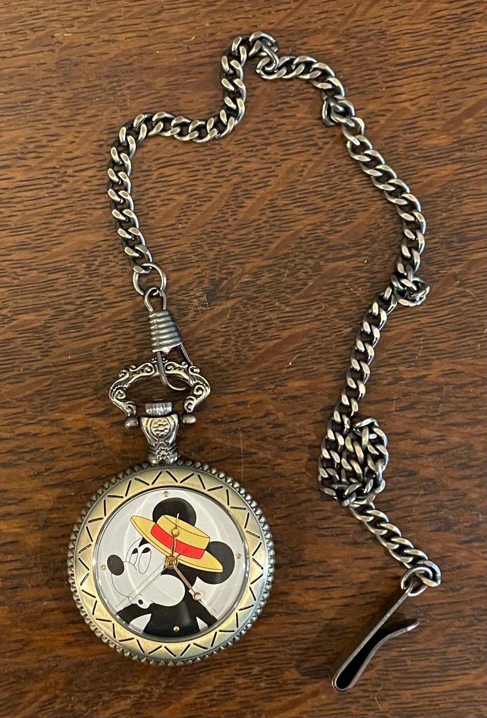Limited Edition Disney Mickey Mouse Pocket Watch in Glove Box- Vintage ...