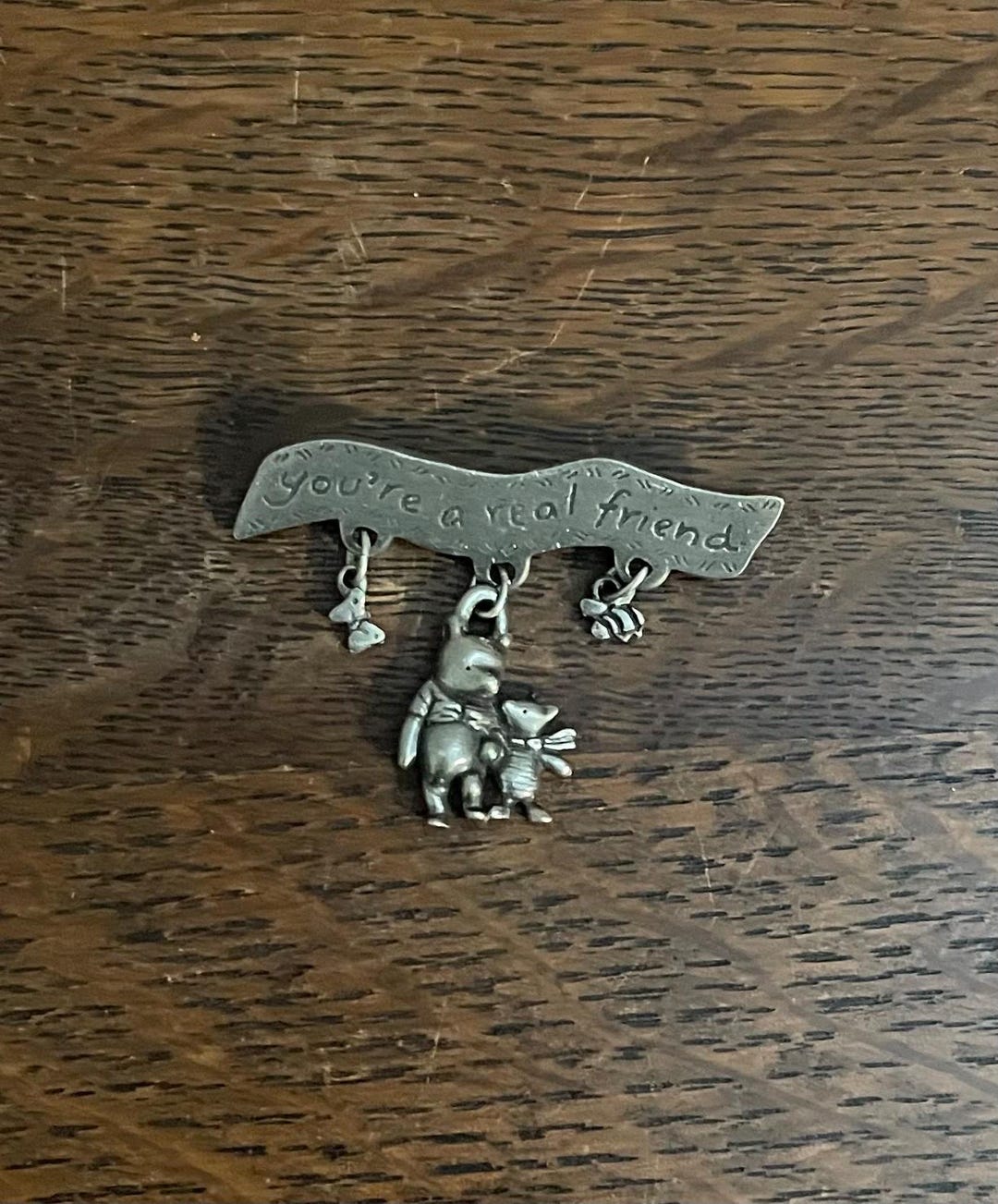 Danforth Pewter Classic Winnie the Pooh and Piglet Brooch- Pewter ...