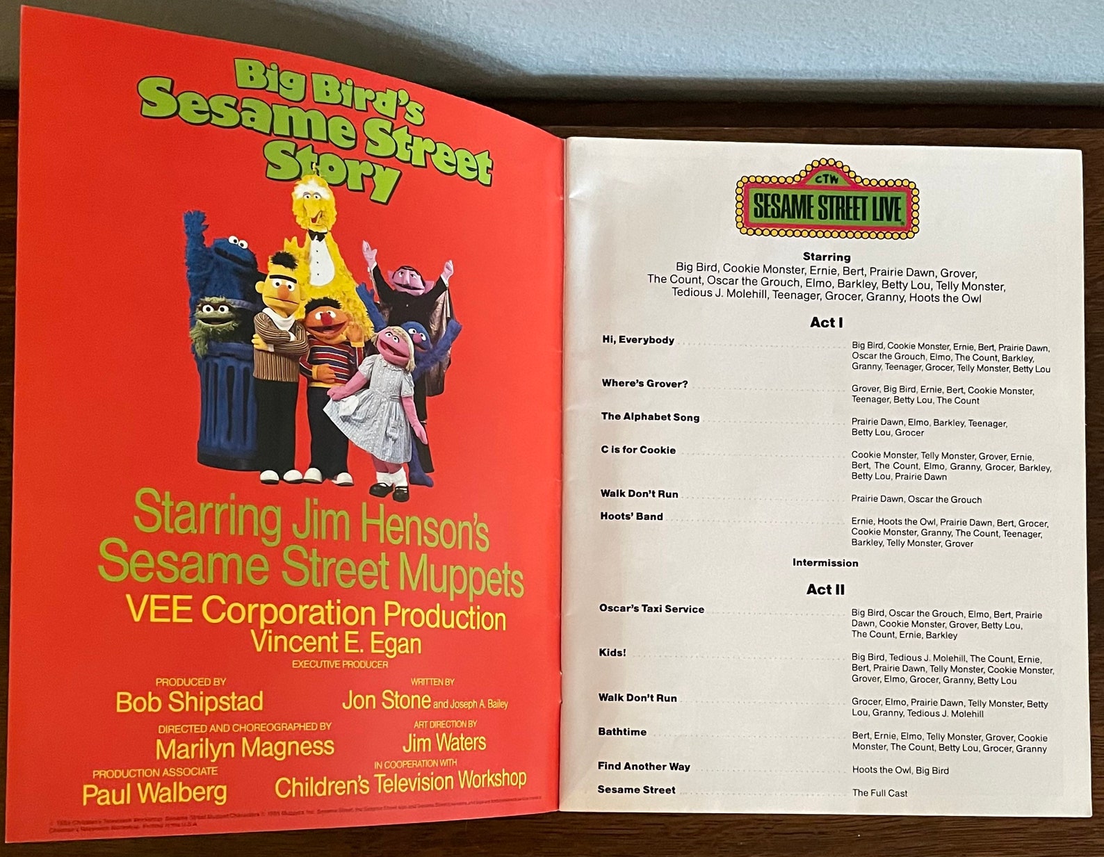 1989 Sesame Street Live Program and Activity Book Vintage | Etsy