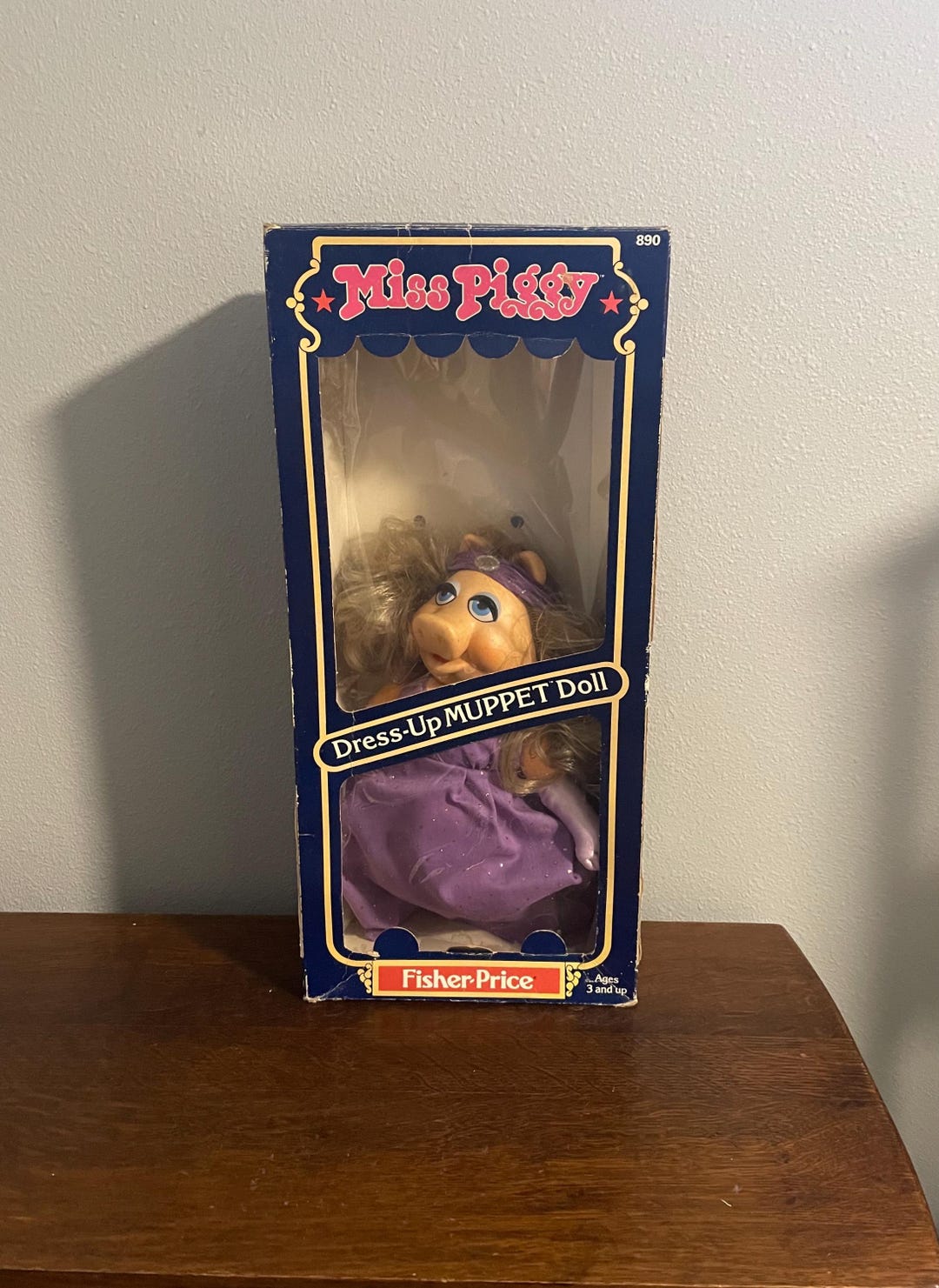 1981 Fisher Price Miss Piggy Dress-up Muppet Doll, in Original Box ...