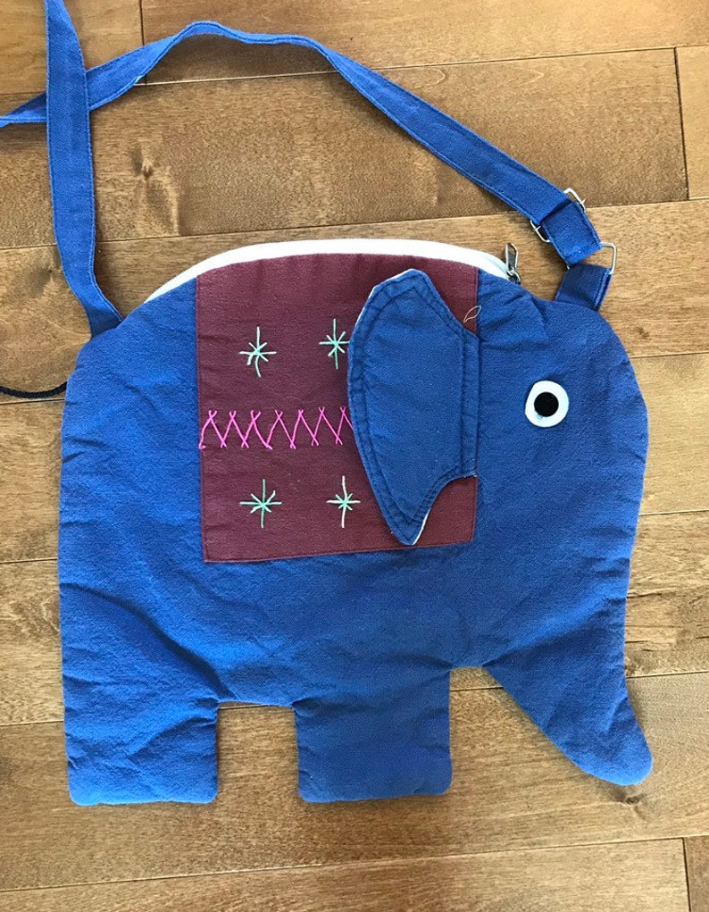 Vintage Cloth Elephant Purse Elephant Shaped Fabric Shoulder - Etsy