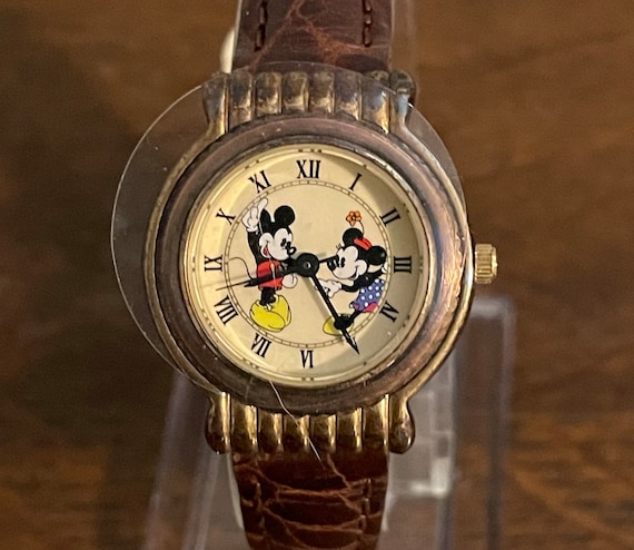 1990’s Disney Time Works Mickey and Minnie Mouse Watc… - Gem