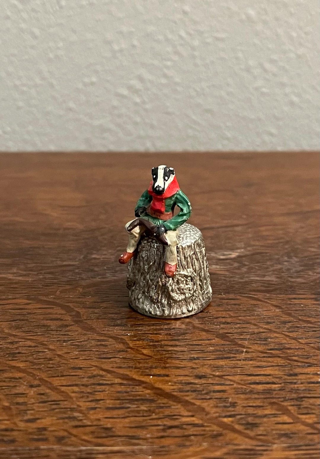 Mcmillan and Wife the Wind in the Willows Pewter and Enamel Badger ...