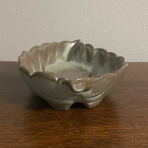 Frankoma Pottery Prairie Green Leaf Dish- Mid Century Pottery Bowl ...