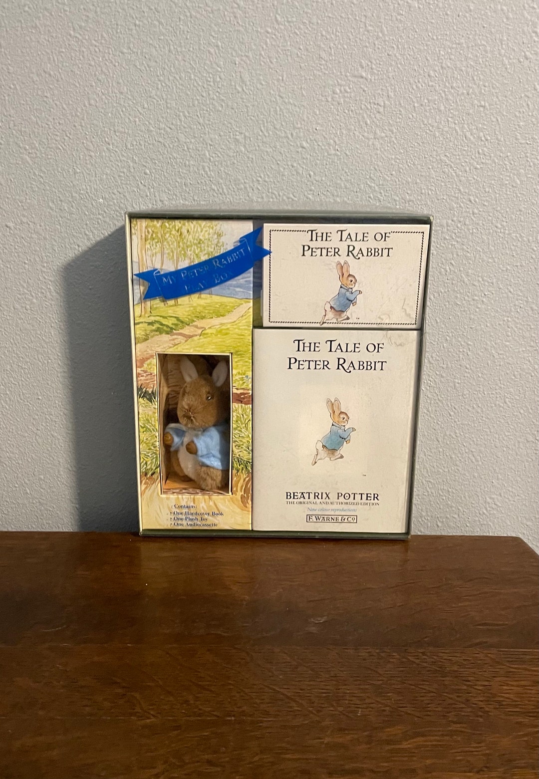 1990 Eden Toys Miniature Peter Rabbit Stuffed Toy, Cassette, and Book ...