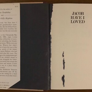 First Edition, Second Printing of Jacob Have I Loved by Katherine ...