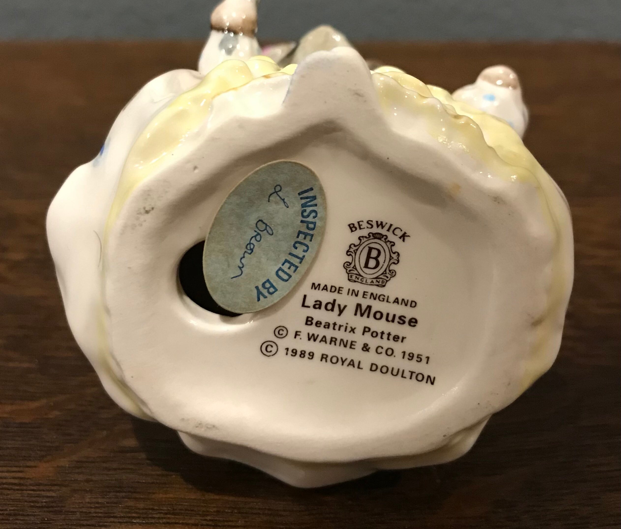 Lady Mouse Beatrix Potter Figurine Beswick Studio of Royal - Etsy