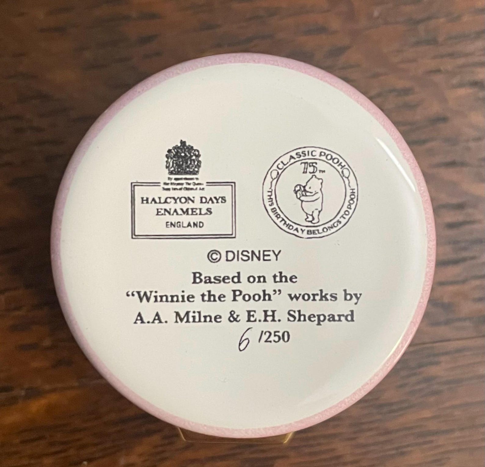 2001 Halcyon Days Limited Edition Classic Pooh “happy 75th Birthday ...
