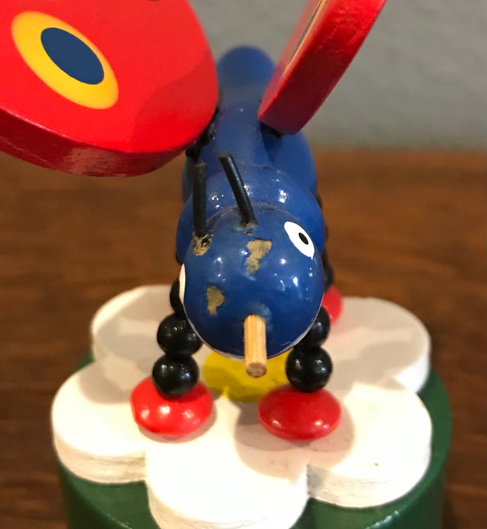 1980s Wooden Butterfly Push Button Puppet Vintage Push - Etsy