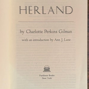 1979 Edition of Herland by Charlotte Perkins Gilman- Vintage Paperback ...