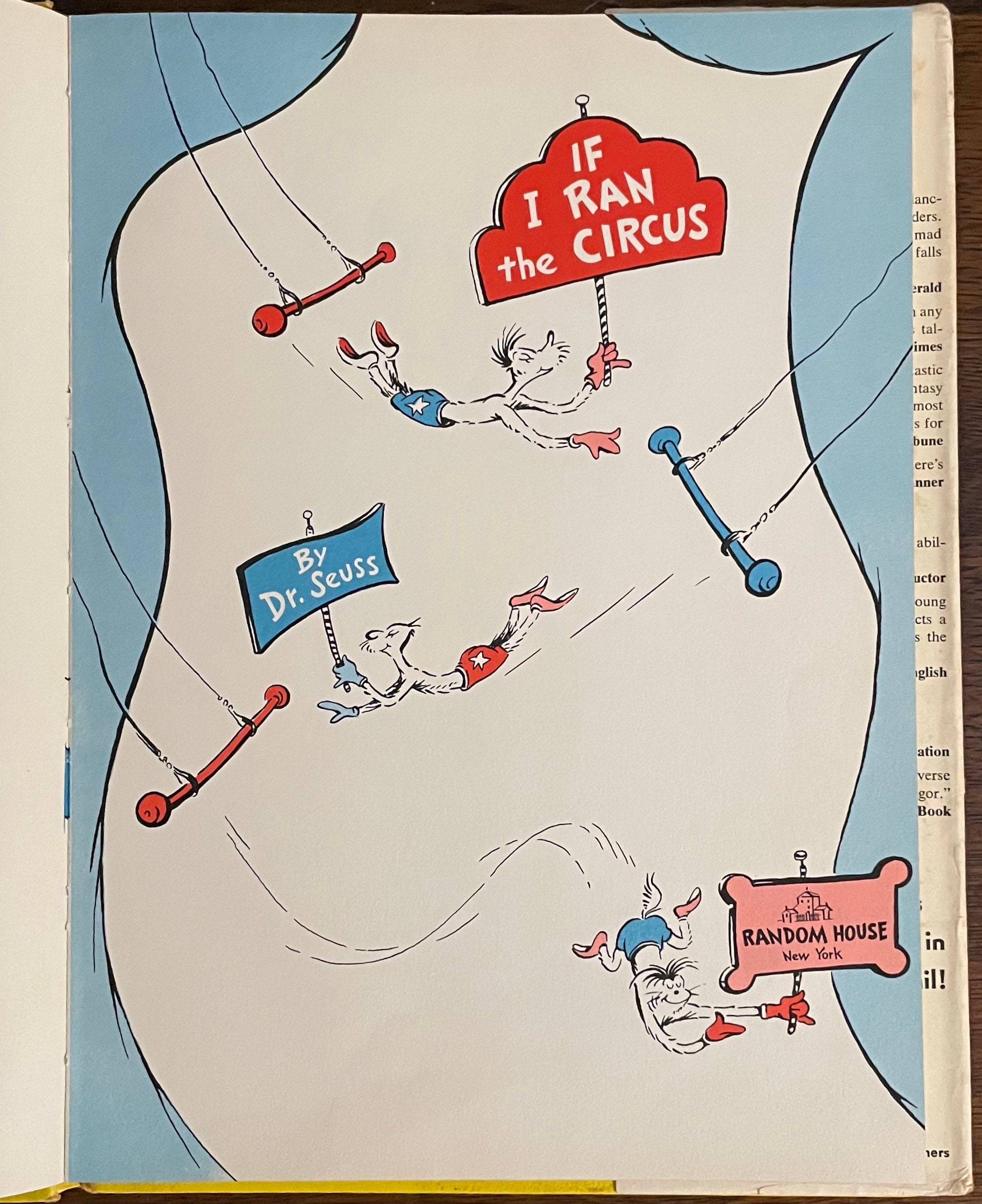 1958 Edition of If I Ran the Circus by Dr. Seuss First - Etsy