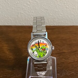 1982 Timex Kermit the Frog Watch Vintage Women's Manual Wind up Rainbow ...