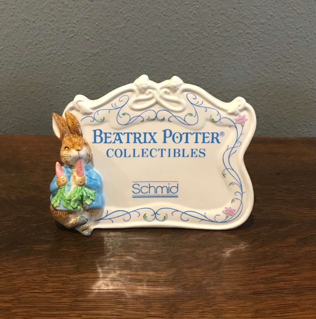 1987 Schmid Beatrix Potter Sammlerstück Schild Vintage Peter Hase ...