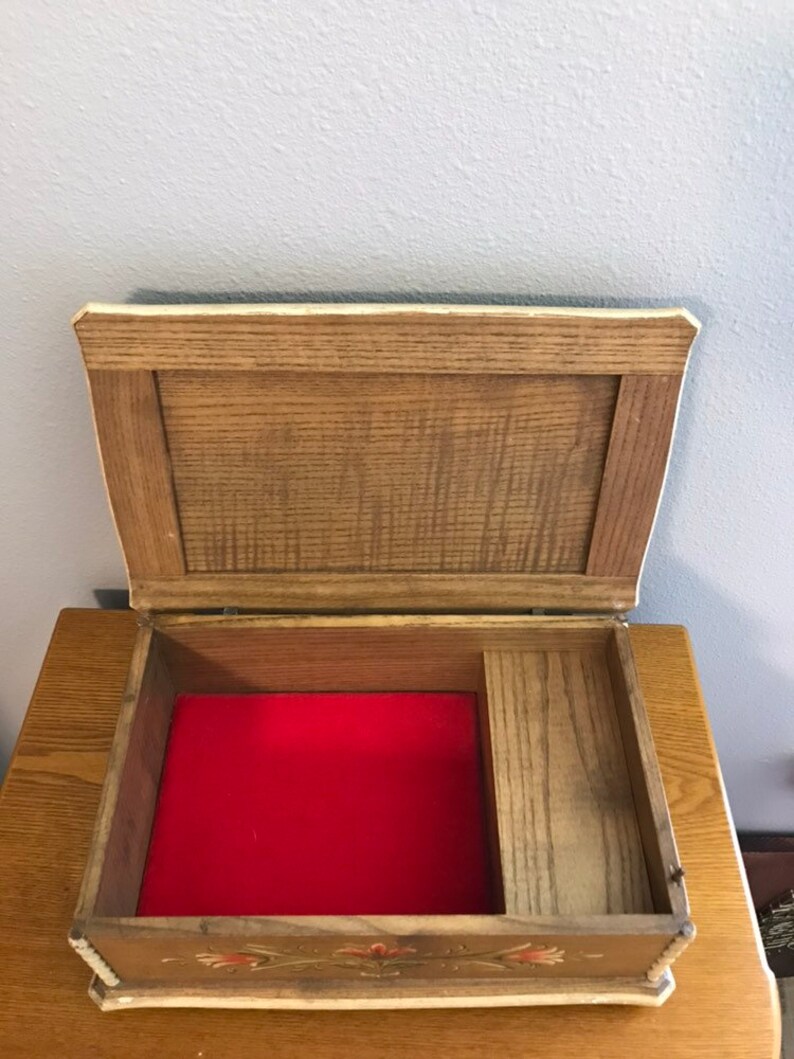 1960's Hand Painted Wooden Anri Musical Jewelry Box | Etsy