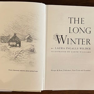 1968 Edition of the Long Winter by Laura Ingalls Wilder, Illustrated by ...