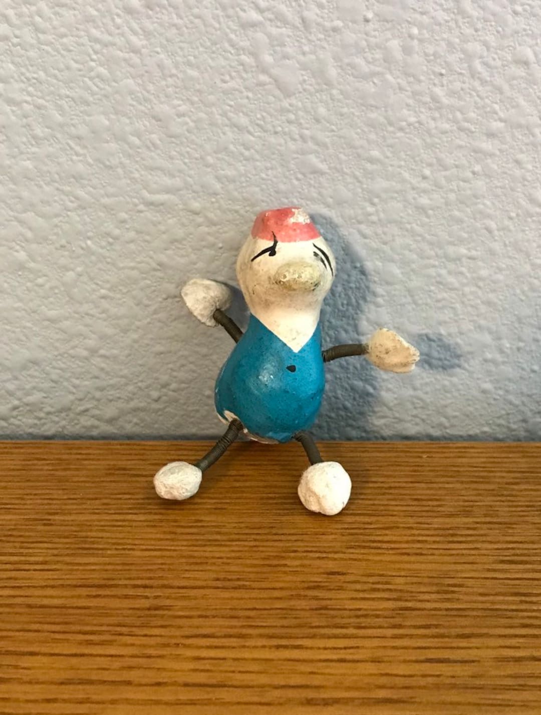 1930's Paper Mache Donald Duck- Vintage Small Paper Mache and Springs ...