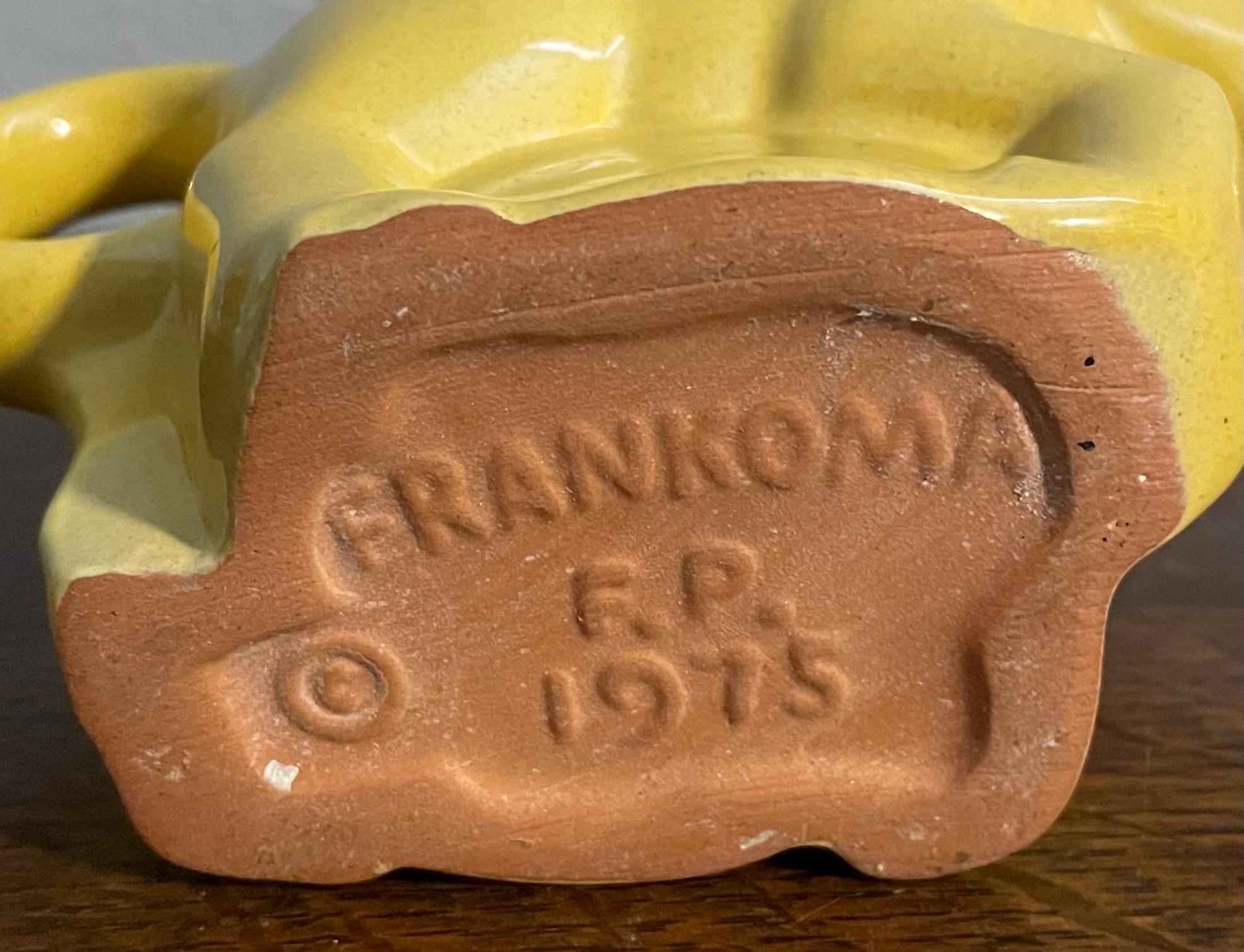 1975 Frankoma Pottery Democrats Mug- Vintage Frankoma Pottery Yellow ...