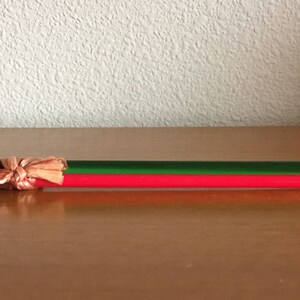 Vintage Art Glass Pencil Set- Colored Art Glass Pencils- Red Green and ...
