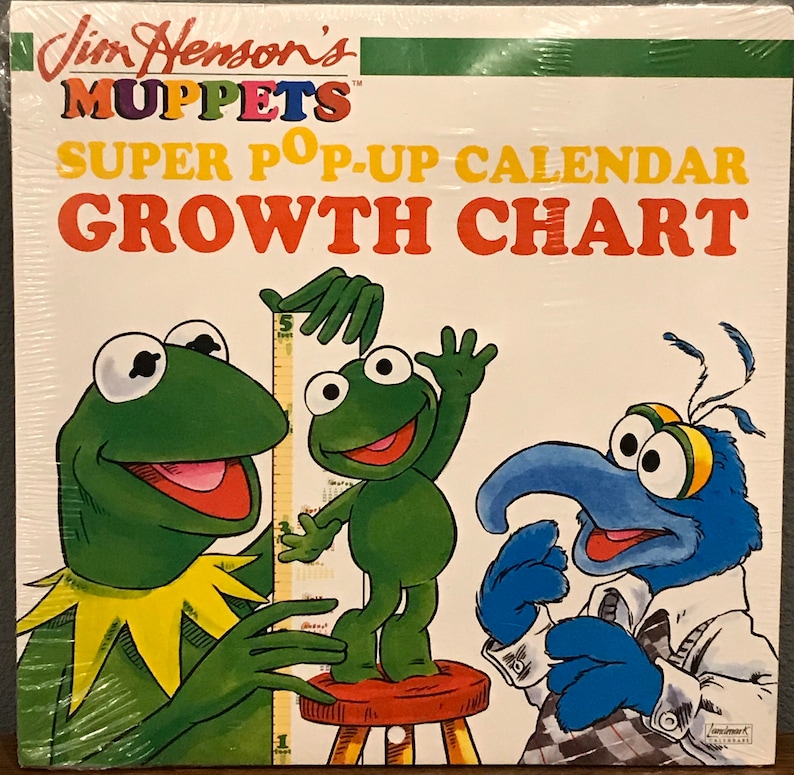 1996 Jim Hensons Muppets Super Pop-up Calendar Growth Chart | Etsy