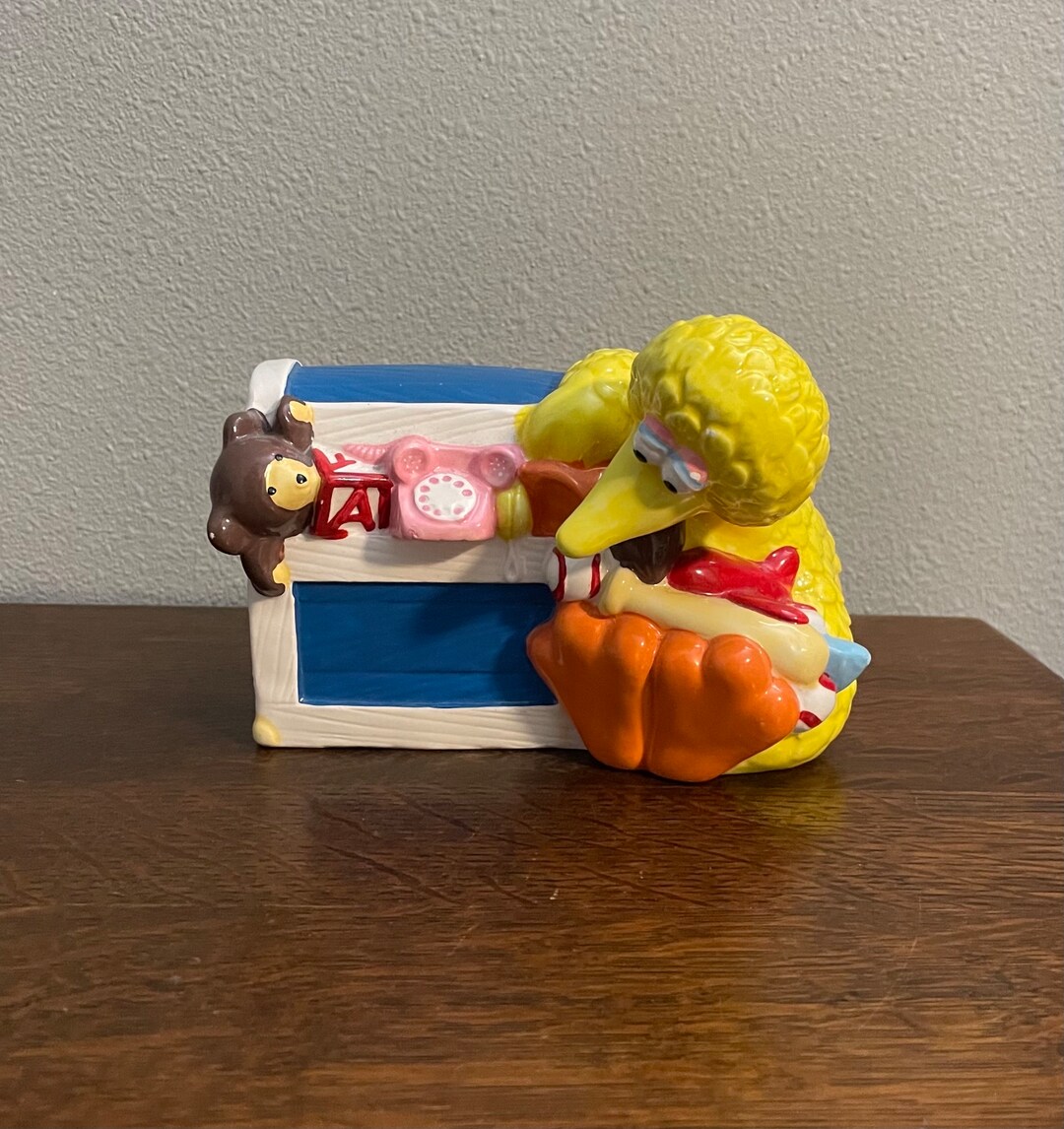 1980's Sesame Street Big Bird Bank Vintage Ceramic Big Bird Coin Bank ...