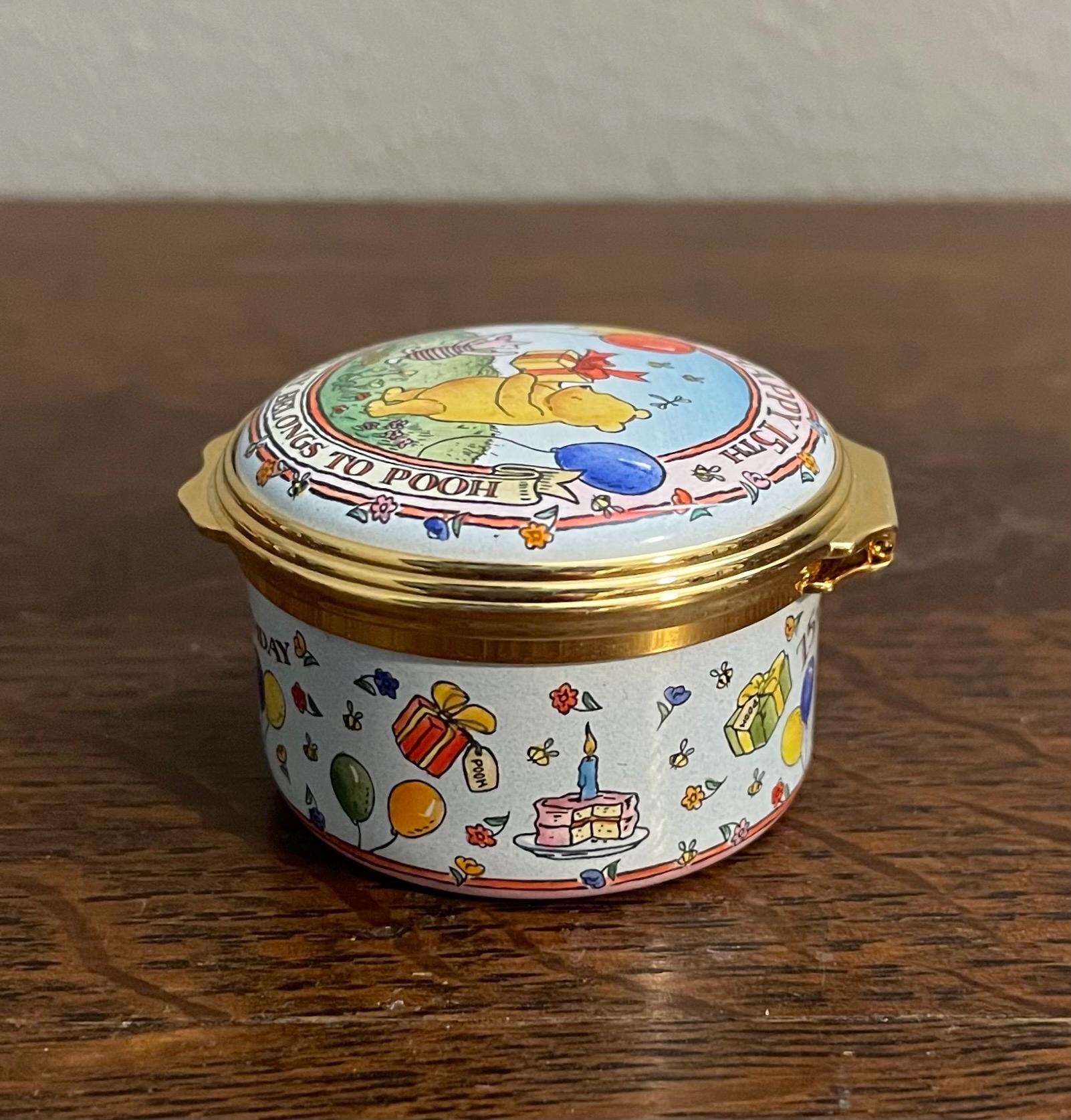 2001 Halcyon Days Limited Edition Classic Pooh “happy 75th Birthday ...