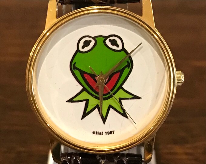 1987 Henson Associates Kermit the Frog Wristwatch Vintage HA Kermit ...