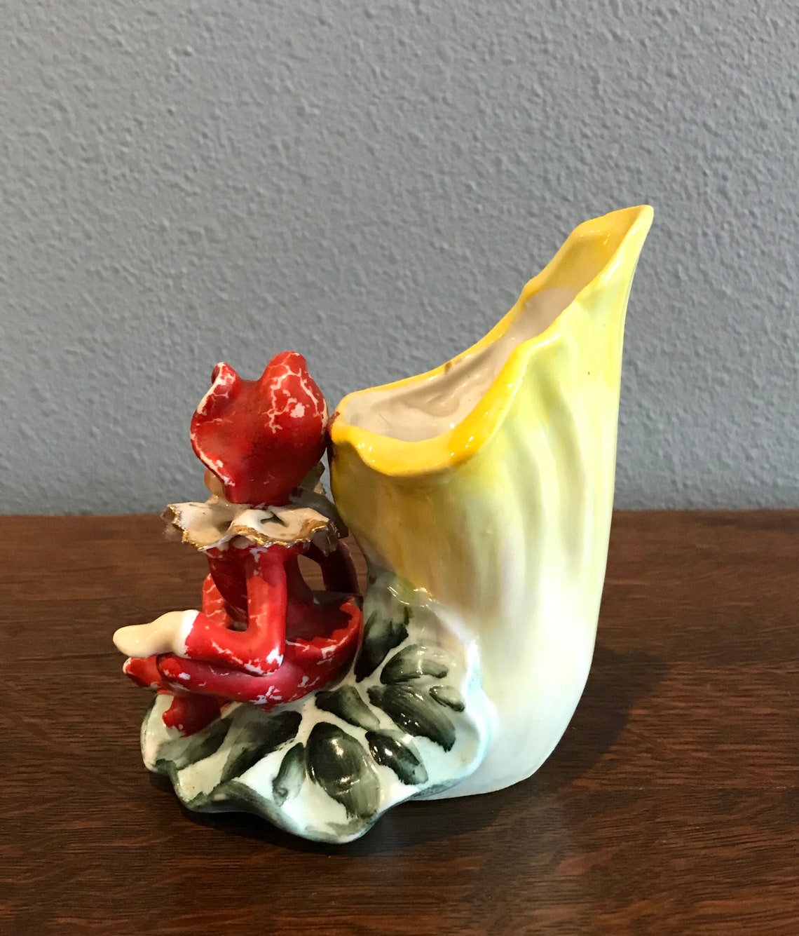 1950's Elf and Flower Vase Vintage Ceramic Elf Vase Made - Etsy