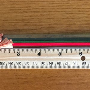 Vintage Art Glass Pencil Set- Colored Art Glass Pencils- Red Green and ...