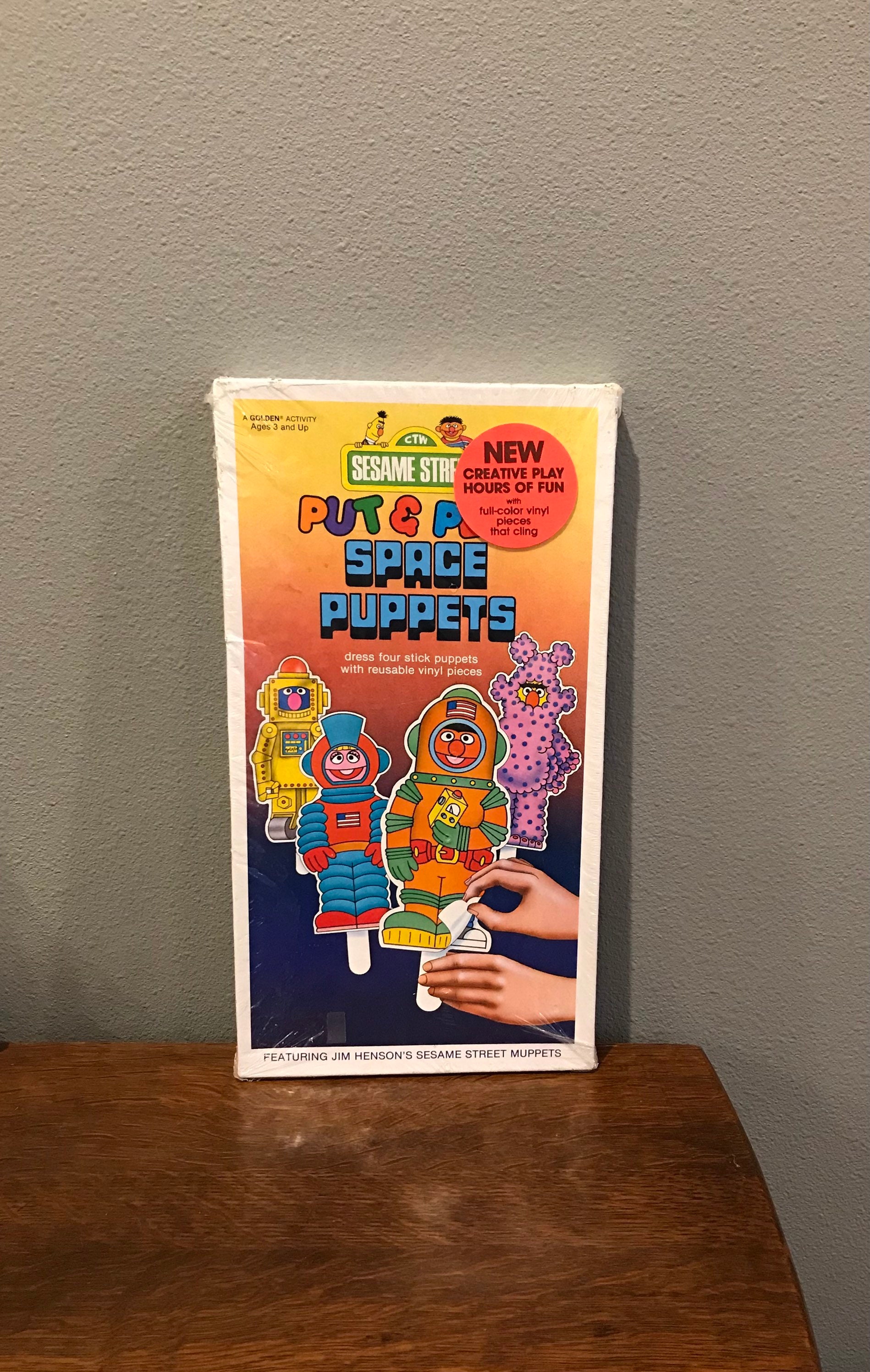 Sesame Street Put & Play Space Puppets Paper Dolls w Muppets 1981 ...