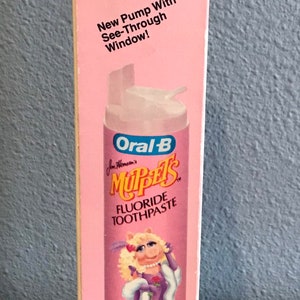 1986 Oral-b Miss Piggy Bubblegum Flavored Toothpaste- Vintage Muppets ...