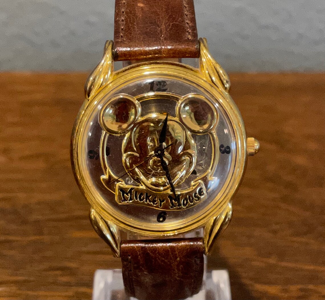 1990s Disney Store Exclusive Gold Toned Mickey Mouse Watch - Etsy