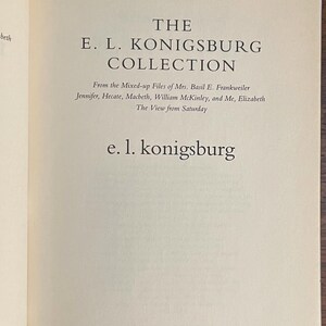 1996 First Edition, First Printing of the E.L. Konigsburg Collection - Etsy