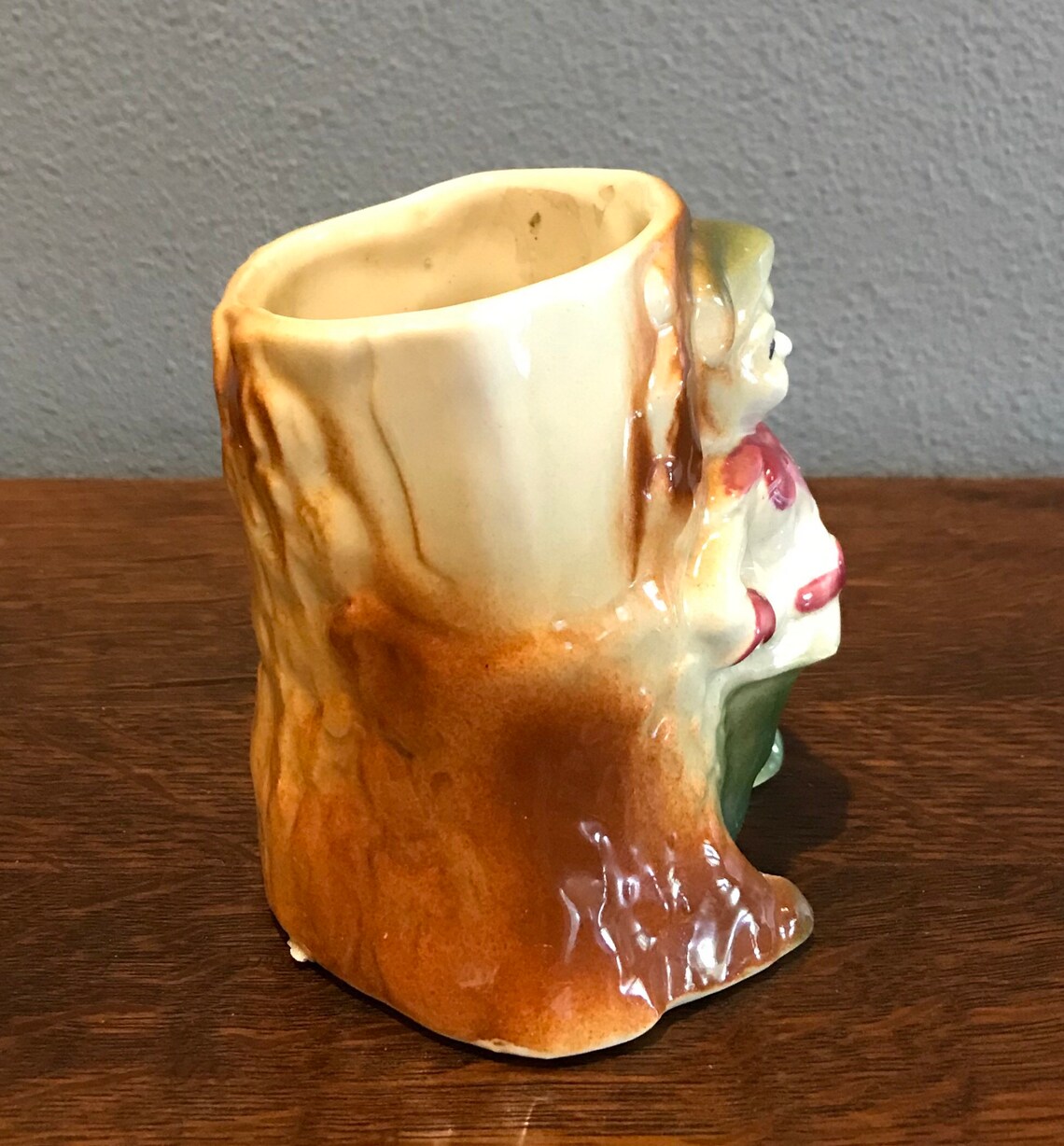 1950s Tree Stump and Elf Planter Vintage Ceramic Elf Planter | Etsy