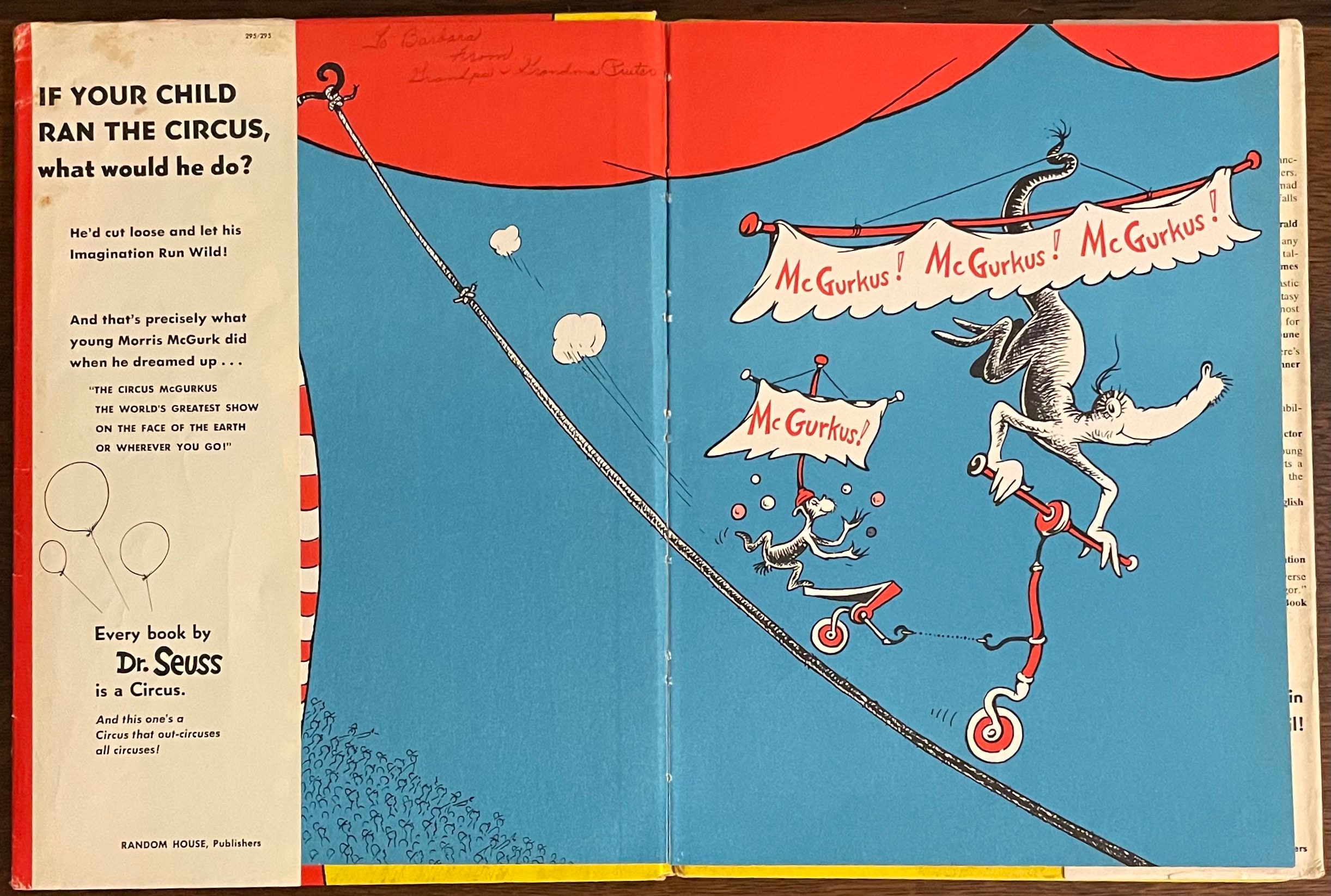 1958 Edition of If I Ran the Circus by Dr. Seuss First - Etsy