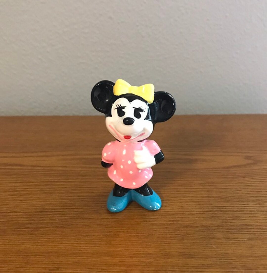 1970's Minnie Mouse Figurine- Vintage Minnie Mouse Figurine by Walt ...