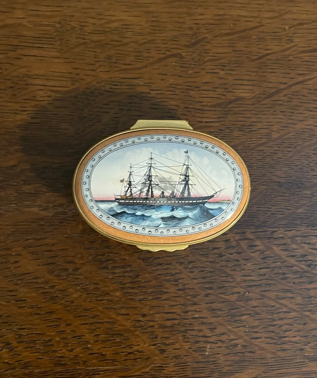Halcyon Days HMS Warrior Box- Vintage Halcyon Days First British ...