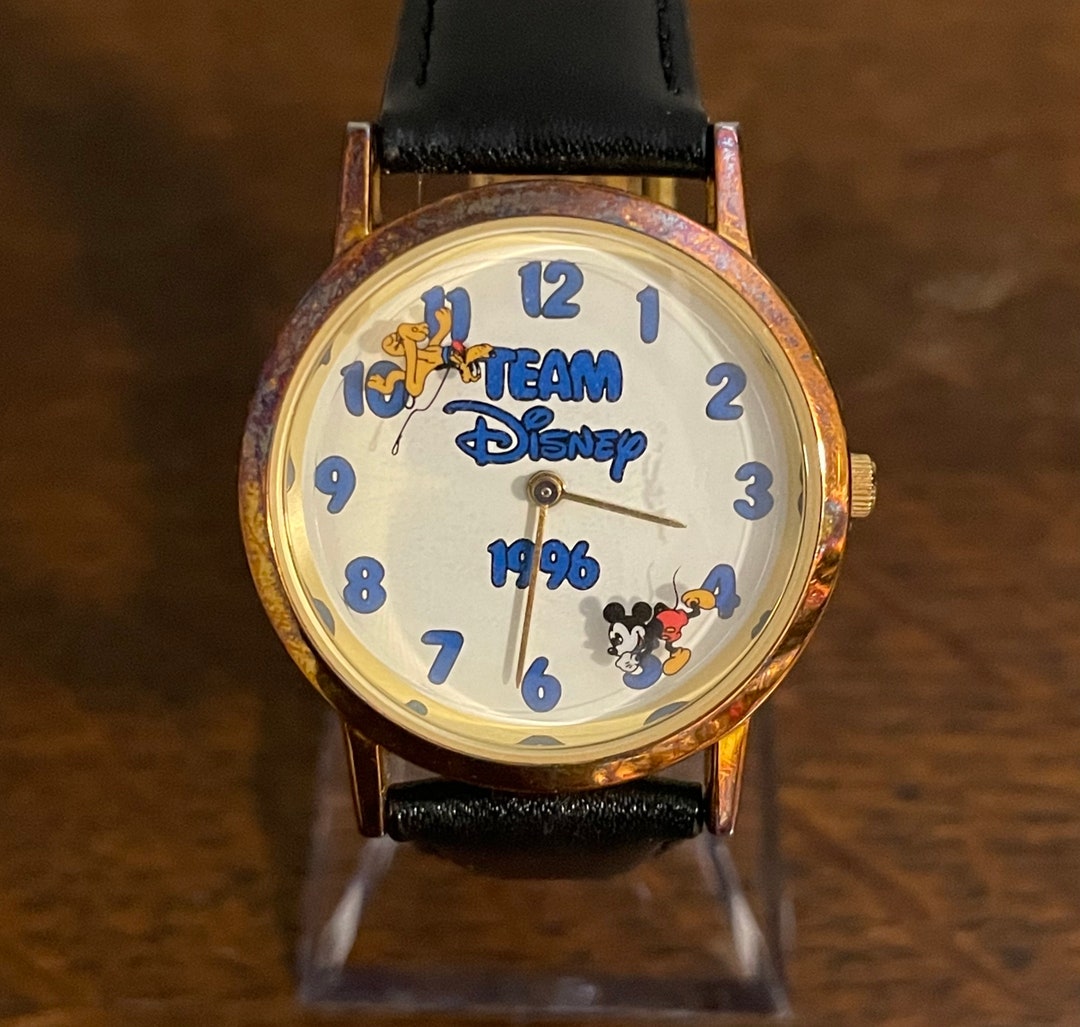 1996 Disney Cast Exclusive Team Disney Mickey and Pluto Watch- Vintage Limited Edition Disney ...