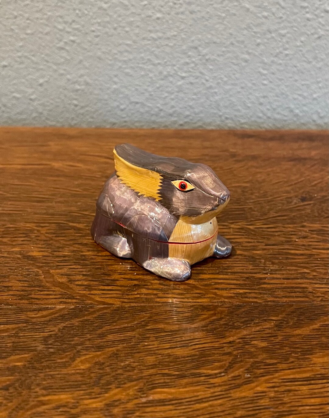 1990’s Wooden Rabbit Trinket Box- Vintage Wooden Bunny Ring Box - Etsy
